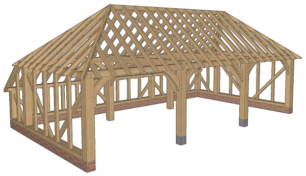 Solid Green Oak Framed Garages & Garage Kits | Greenacre Oak