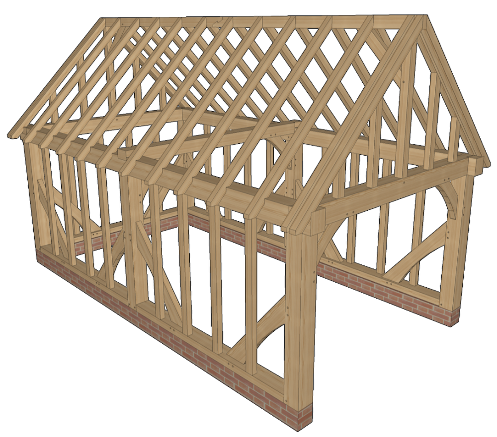 Solid Green Oak Framed Garages & Garage Kits | Greenacre Oak
