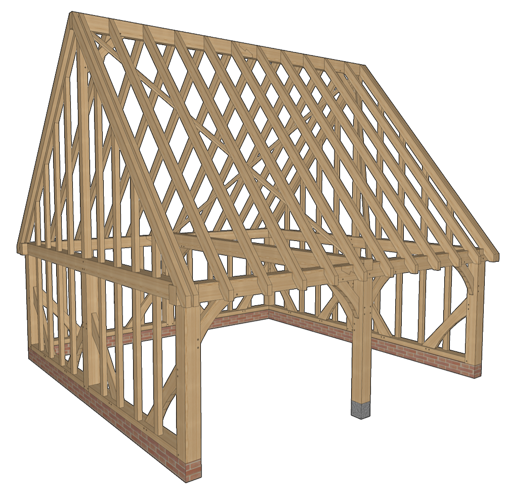 Solid Green Oak Framed Garages & Garage Kits | Greenacre Oak