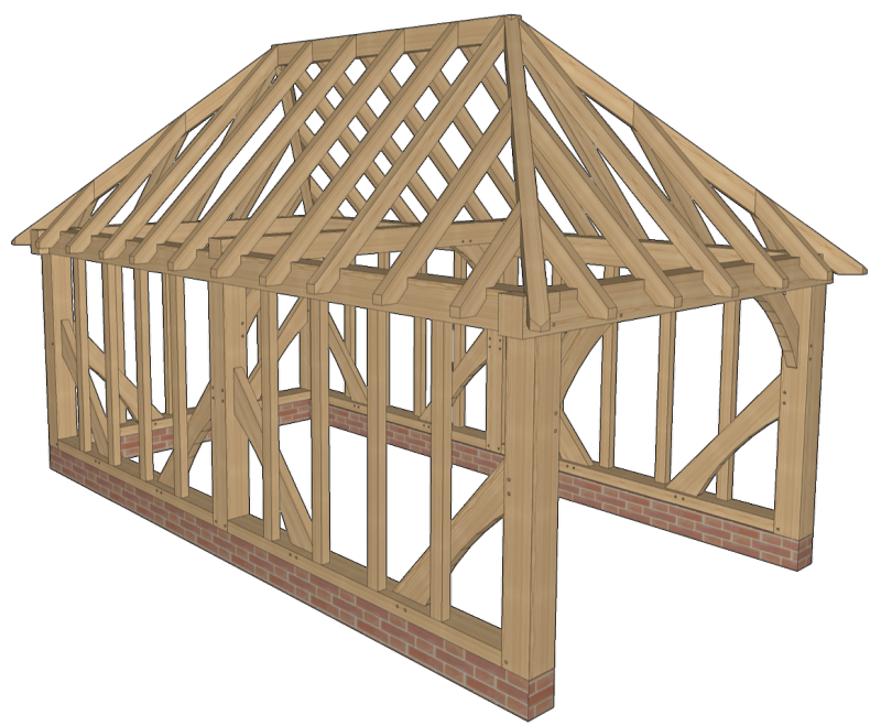 Solid Green Oak Framed Garages & Garage Kits | Greenacre Oak